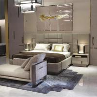 China Pine King Size Leather Double Bed for sale
