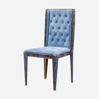 China Button Style Luxury Modern Dining Chairs 0.53m European Tufted Leather Dining Chair for sale
