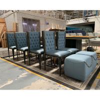 China Button Style Luxury Modern Dining Chairs 0.53m European Tufted Leather Dining Chair for sale