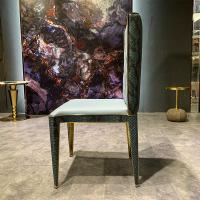 China Button Style Luxury Modern Dining Chairs 0.53m European Tufted Leather Dining Chair for sale