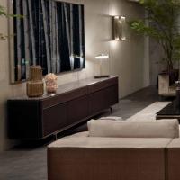 China 0.45x0.65m Sliding Door TV Cabinet Stainless Steel Marble Top for sale