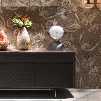 China 0.45x0.65m Sliding Door TV Cabinet Stainless Steel Marble Top for sale