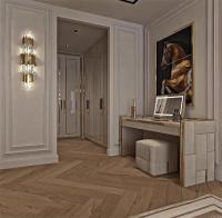 China Minimalist Modern Dressing Tables Marble 1.2m Contemporary Vanity for sale