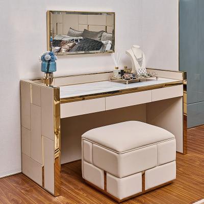 China Minimalist Modern Dressing Tables Marble 1.2m Contemporary Vanity for sale