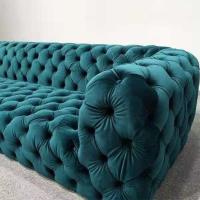 China Tufted Velvet Modular Sofas 1.0x2.7m Chesterfield for sale
