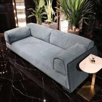 China Unfoldable 0.9m Leather Corner Couch Grey , Modern Home Large Microfiber Velvet Sectional Sofa for sale