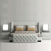 China Tufted Modern Luxury King Size Bed 1.38m Leatherette Contemporary Italian Bedroom Set for sale
