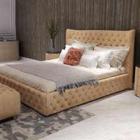China Italian Style Modern Luxury King Size Bed Cama Diamond Tufted for sale