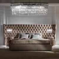 China 90.5in Modern Bedroom Furniture Sets 1.5m Leather Luxury Contemporary for sale