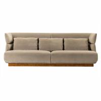 China Italian Curved Corner Sectionals 2.3m Curved Luxury Living Room Furniture Sets for sale