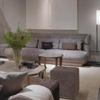 China Italian Curved Corner Sectionals 2.3m Curved Luxury Living Room Furniture Sets for sale