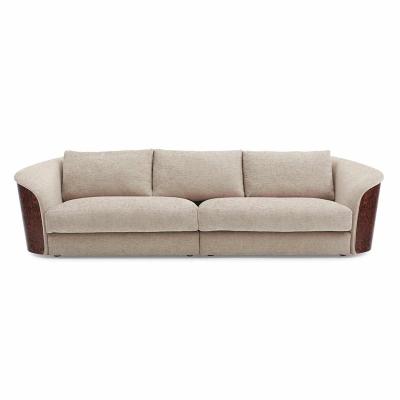 China 1.1m Fabric Leather Chesterfield Sectional Pine Sectional Couch For Living Room for sale