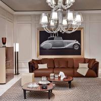China Genuine Leather Modular Corner Lounge 1.8m PU Luxury Living Room Furniture Sets for sale