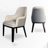 China Nordic Genuine Leather Dining Chair 60cm Luxury Contemporary Dining Chairs for sale