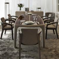 China 63x90cm Luxury Modern Dining Chairs With Armrest European Wooden for sale
