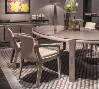 China 63x90cm Luxury Modern Dining Chairs With Armrest European Wooden for sale