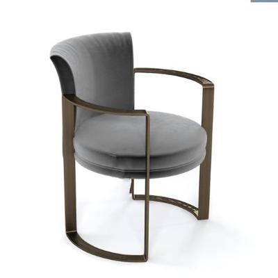 China 0.8x0.63m Luxury Designer Dining Chairs Matte Velvet Chaise Lounge Chair for sale