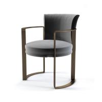 China 0.8x0.63m Luxury Designer Dining Chairs Matte Velvet Chaise Lounge Chair for sale
