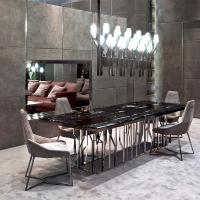 China Titanium 60cm Luxury Contemporary Dining Room Sets Cadeira Jantar for sale