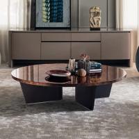 China 1000mm Italian Coffee Table 45cm Pine Round Couchtisch for sale