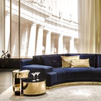 China 500mm Black Glass Coffee Table 0.33m 35cm Marble Top for sale