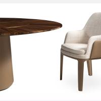 China Pine Burl Luxury Modern Dining Room Tables 1.6m Kitchen Table Sets for sale