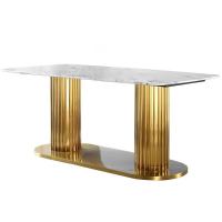 China 2.6x1.2m Contemporary Luxury Dining Table Nordic Esstisch Marmor for sale