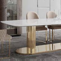 China 2.6x1.2m Contemporary Luxury Dining Table Nordic Esstisch Marmor for sale