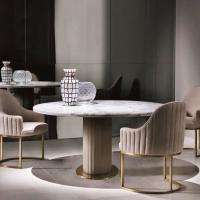 China 1.35x0.75m Luxury Contemporary Dining Room Sets Luxury Marmorstein Tisch for sale
