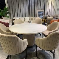 China 1.35x0.75m Luxury Contemporary Dining Room Sets Luxury Marmorstein Tisch for sale