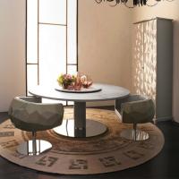 China Luxury Italian Marble Countertop Dining Table Modern Home Black Titanium Decal for sale