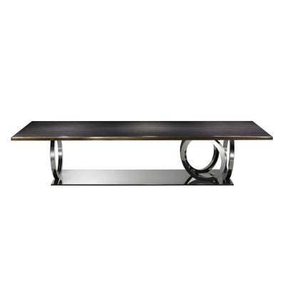 China Marble Decal Luxury Modern Dining Table Set , 750mm Solid Wood Dining Table for sale