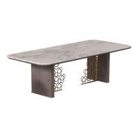 China Titanium 0.9m Contemporary Luxury Dining Table 30in Marble Top for sale