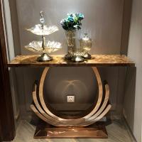 China Odette Marble Top Hall Table Luxury Modern Furnitures Titanium For Living Room for sale
