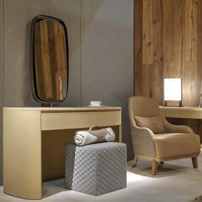 China Luxury Nordic Modern Dressing Table With Mirror And Lights , 0.6m Modern Bedroom Vanity Table for sale