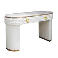 China Antique Modern Dressing Tables Leatherette 0.9m Mid Century Modern Makeup Vanity for sale