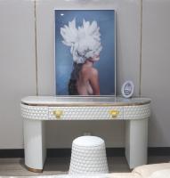 China Antique Modern Dressing Tables Leatherette 0.9m Mid Century Modern Makeup Vanity for sale