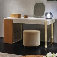 China Solid Wood 0.75m Modern Vanity Table With Lighted Mirror 1.2m Modern Contemporary Dressing for sale