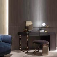 China Solid Wood 0.75m Modern Vanity Table With Lighted Mirror 1.2m Modern Contemporary Dressing for sale