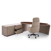 China Lacquer Hardwood Office Desk 2.2x0.76m With Storage Solid Wood for sale