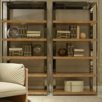 China 1.9m Minimalist Wooden Rotating Bookshelf Italian Revolving for sale
