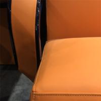China Well Padded Office Table And Chair Combo Leather Boss Official Table And Chair for sale