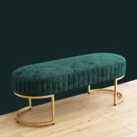 China Gold 150cm Fancy Leather Couch 50cm Ottoman Sofa Bed for sale