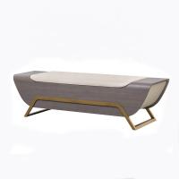 China Leather Italian Upholstered Ottoman Bench 50cm Foot Stool Ottoman for sale