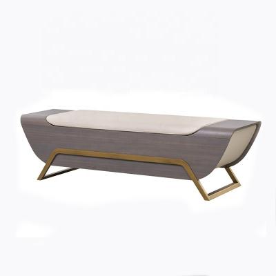 China Leather Italian Upholstered Ottoman Bench 50cm Foot Stool Ottoman for sale
