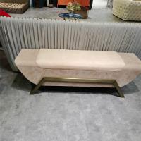 China Leather Italian Upholstered Ottoman Bench 50cm Foot Stool Ottoman for sale