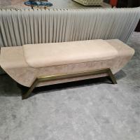 China Leather Italian Upholstered Ottoman Bench 50cm Foot Stool Ottoman for sale