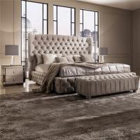 China Dark Brown Leather Bedside Tables With Glass Top Hotel Vill for sale