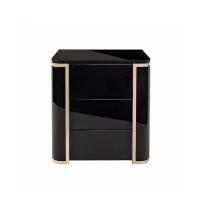 China Ornate 450mm Modern Drawer Nightstand 0.55m Contemporary Side Table Bedroom for sale