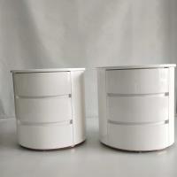 China Lacquer Bedside Table 55x45x55cm Luxury Modern Furnitures for sale